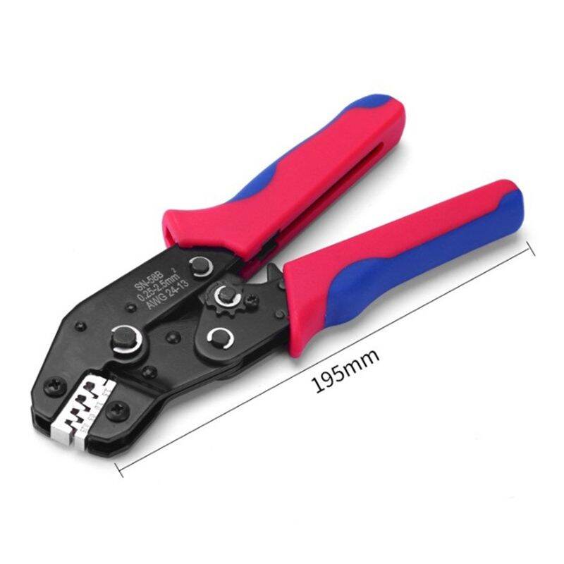 SN-58B Ratchet Crimping Plier Crimper Tool 0.25-2.5mm2 AWG24-13 for Terminal Wire Electrical ...
