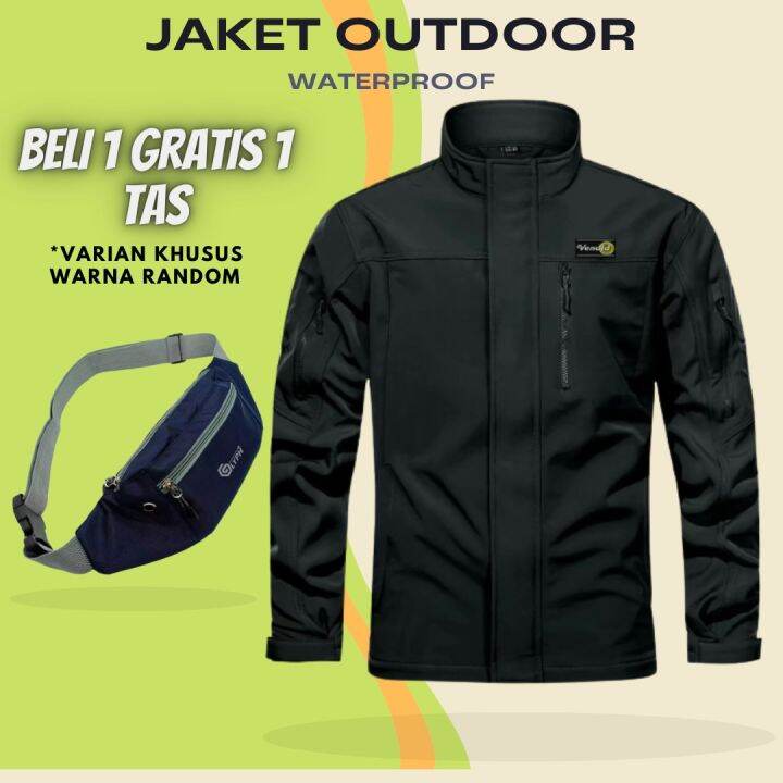 Jaket Bomber Pria Parasut Outdoor Terbaru Waterproof Bahan Taslan Milky ...