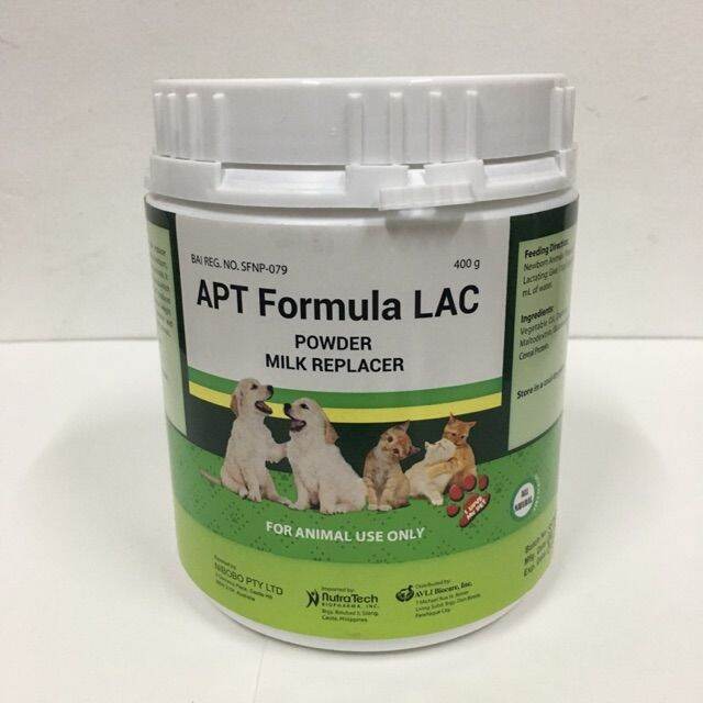 APT Formula LAC Powder Milk Replacer 400 grams Dog Milk Pet Milk Powder ...