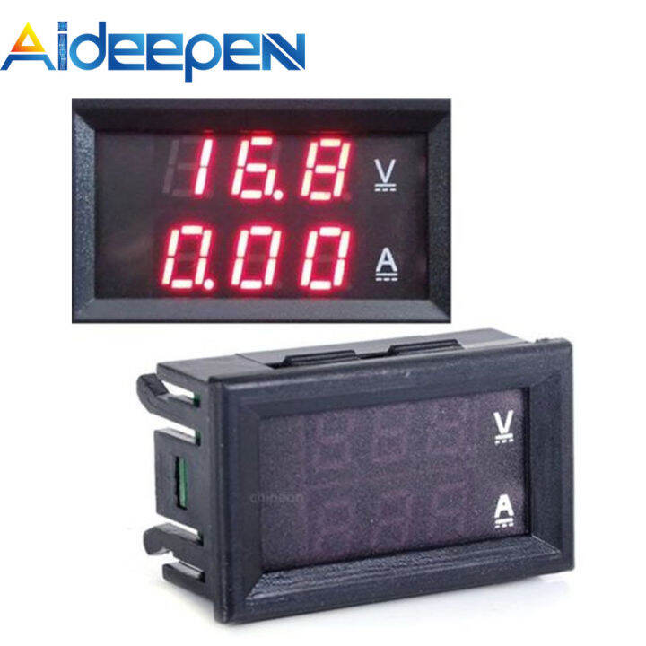 Aideepen DC Current Voltmeter LED Panel Amplifier Dual Digital ...