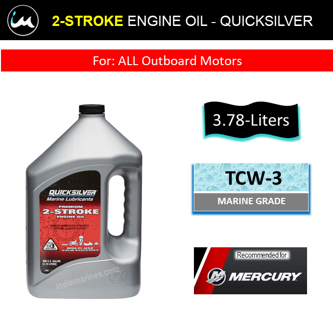 2-Stroke (2T) Marine Engine Oil by QUICKSILVER for ALL Brands – One (1 ...