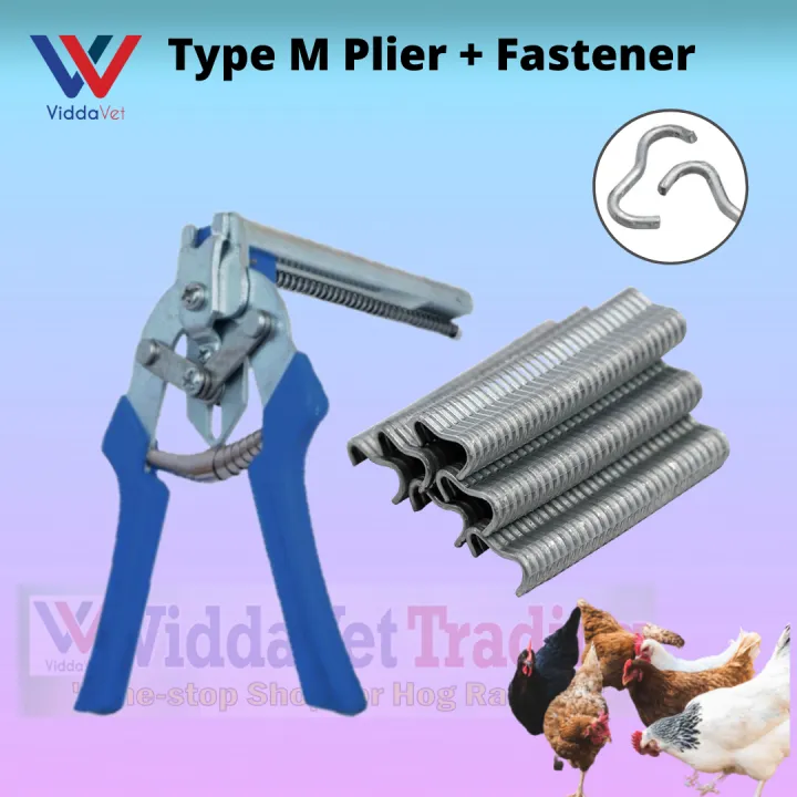 1Pc. Poultry Mesh Cage Plier Type M with 1 Box M nails for Cages ...
