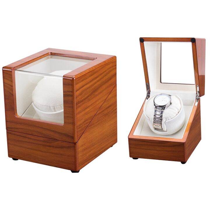 Wood High-Gloss Paint Electric Shaking Watch Mechanical Watch Automatic ...