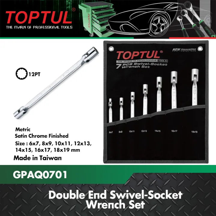 Toptul Double End Swivel-Socket Wrench Set GPAQ0701 | Lazada PH