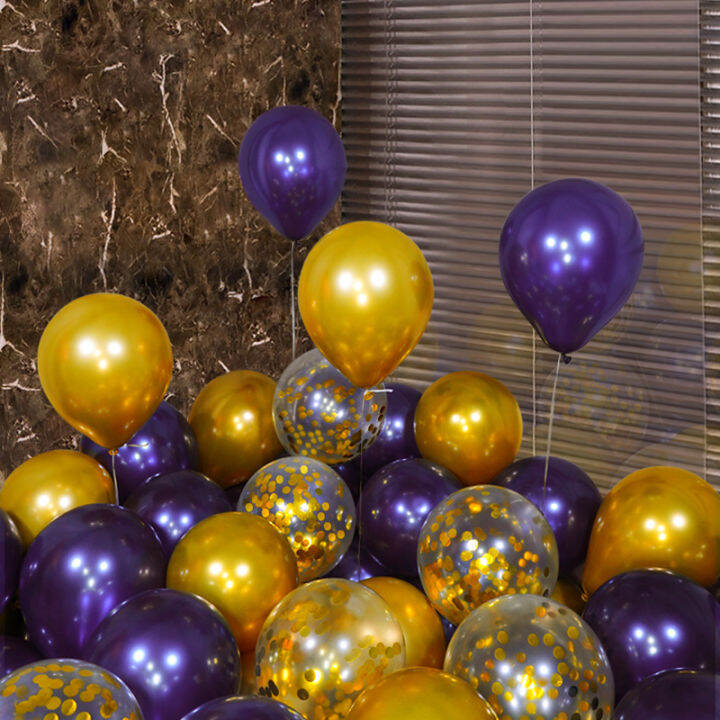 30pcs Aesthetic Balloons Set Multicolor Chrome Metal Balloon And ...