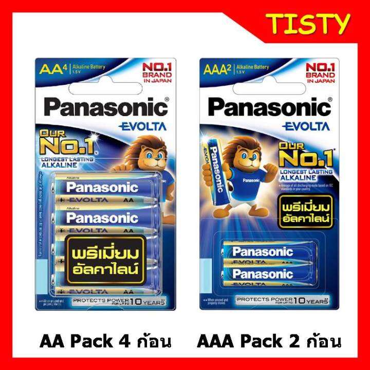 แท้ 100% Panasonic AA/AAA EVOLTA Premium Alkaline Battery ถ่านอัลคาไลน์ พานาโซนิค อีโวลต้า ...