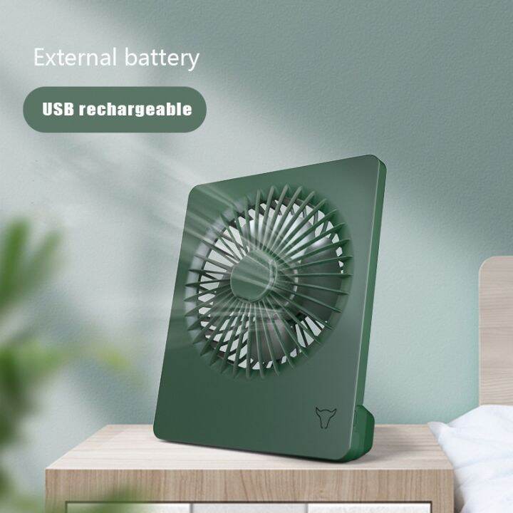 Desk Stand Fan 7 Inch Rechargeable 3 Speeds Mini Silent Desk Fan Small ...