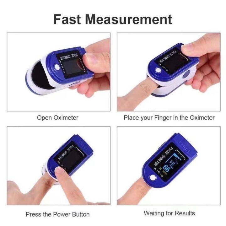 Finger Clip Pulse Oximeter Blood Oxygen Monitor Finger Pulse Heart Rate ...