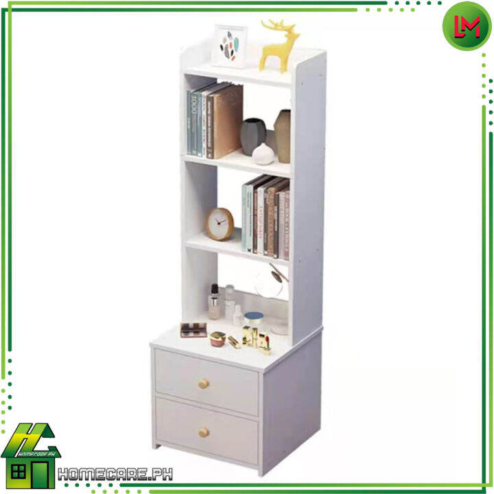 HOMECARE PH. Modern and Simple Narrow Bedside Cabinet Table with 3 ...