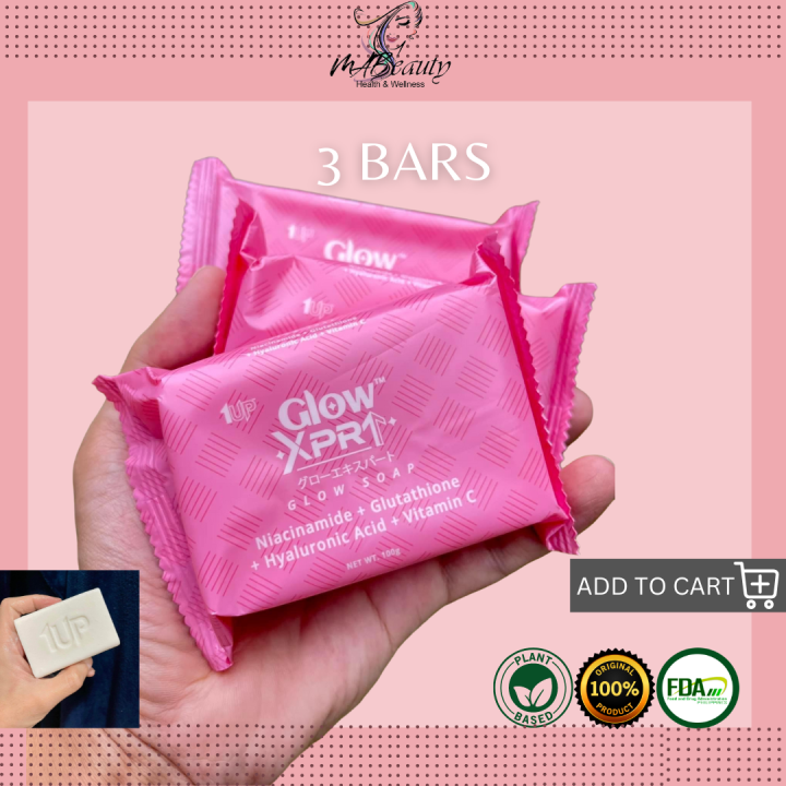 GLOW XPRT GLOW SOAP with Niacinamide + GLutathione + Hyaluronic Acid ...