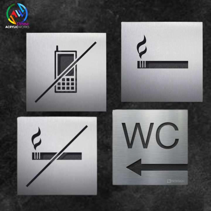 Sign Board Ruangan: Penanda Ruangan Stainless Papan Petunjuk Custom ...