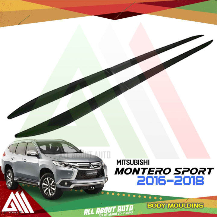 Mitsubishi Montero 2016-2018 Side Body Moulding (Matte Black) | Lazada PH