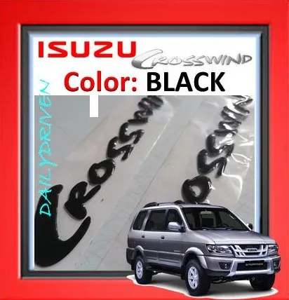 1 pc CROSSWIND Emblem Isuzu BLACK Silicon / Dome type sticker | Lazada PH