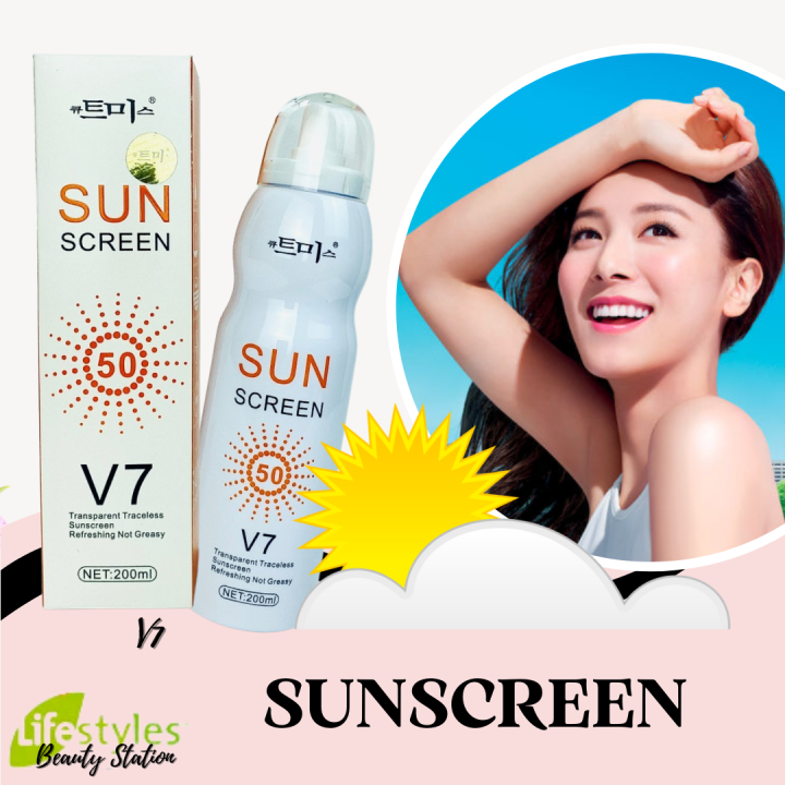 V7 Sunscreen for Face and Body SPF 50 V7 Korean It prevents facial ...