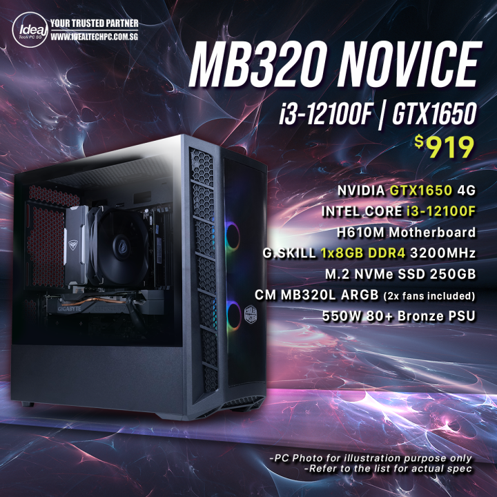 Ideal Tech PC Gaming Computer Desktop (Nvidia GTX1650) | Lazada Singapore