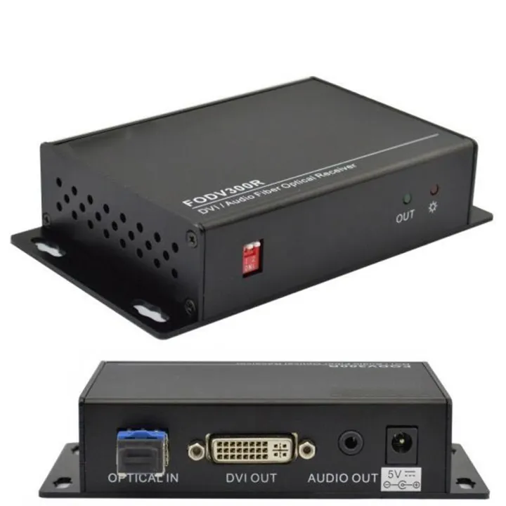 DVI extender over Fiber Optic cable up to 300M with audio for PC laptop ...