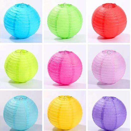 Lampion Gantung Warna Warni 20 CM 25 CM 30 CM / Lampion Imlek / Lampion ...