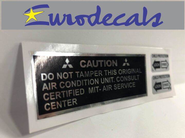 Eurodecals Mitsubishi Caution set printed sticker | Lazada PH