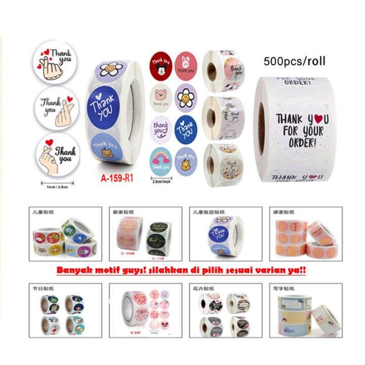 Sticker Label Untuk Jualan Makanan 1 Roll isi 500 Pcs / Stiker Label ...