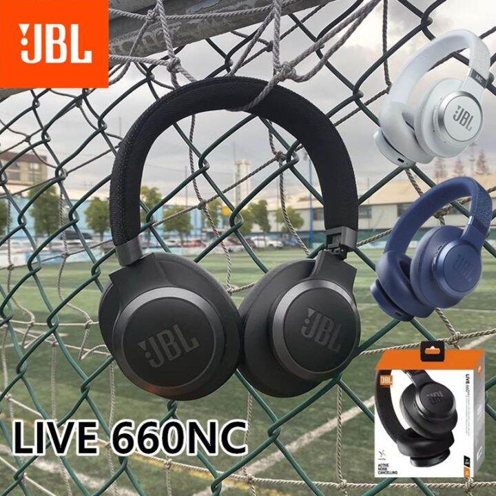 JBL Live 660NC Over-Ear Wireless Bluetooth Headset Stereo Sports Computer Headphones with Mic ...