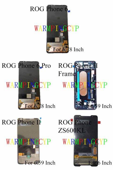 Assembly (Touch Screen+LCD) For ASUS ROG Phone 6 Pro 6D Ultimate II ...