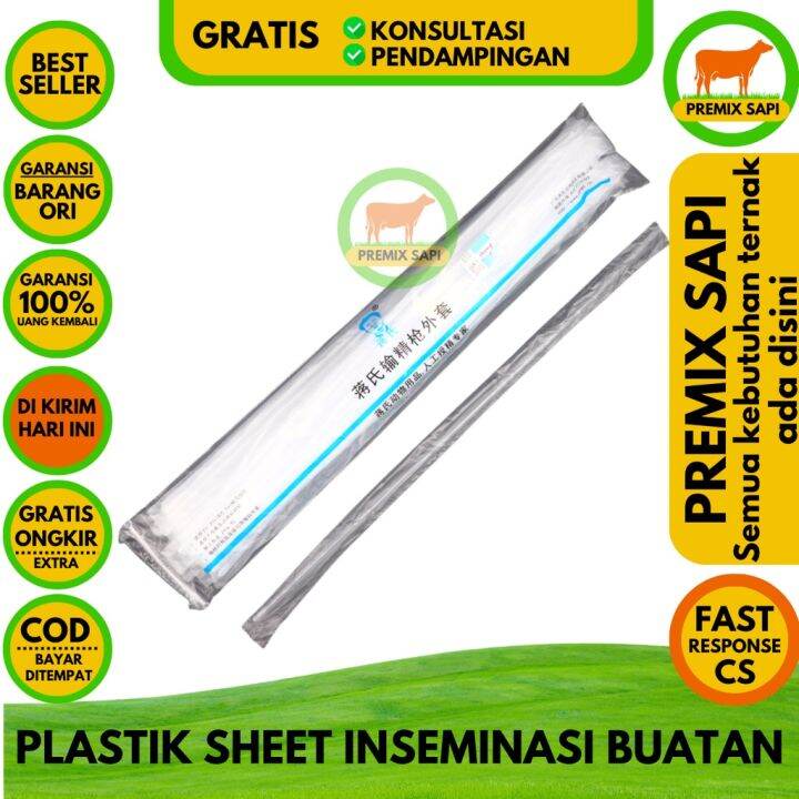 PLASTIK SHEET 1 pack (20pcs) Inseminasi Buatan - Plastik Sheet IB Sapi ...