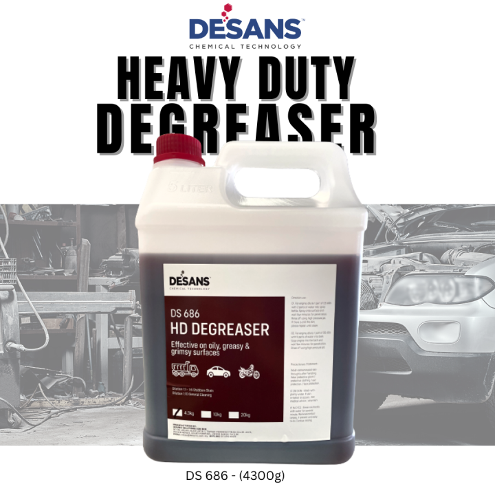 Degreaser Heavy Duty Alkaline For Oil and Engine Cleaner 4L [Desans 686 ...