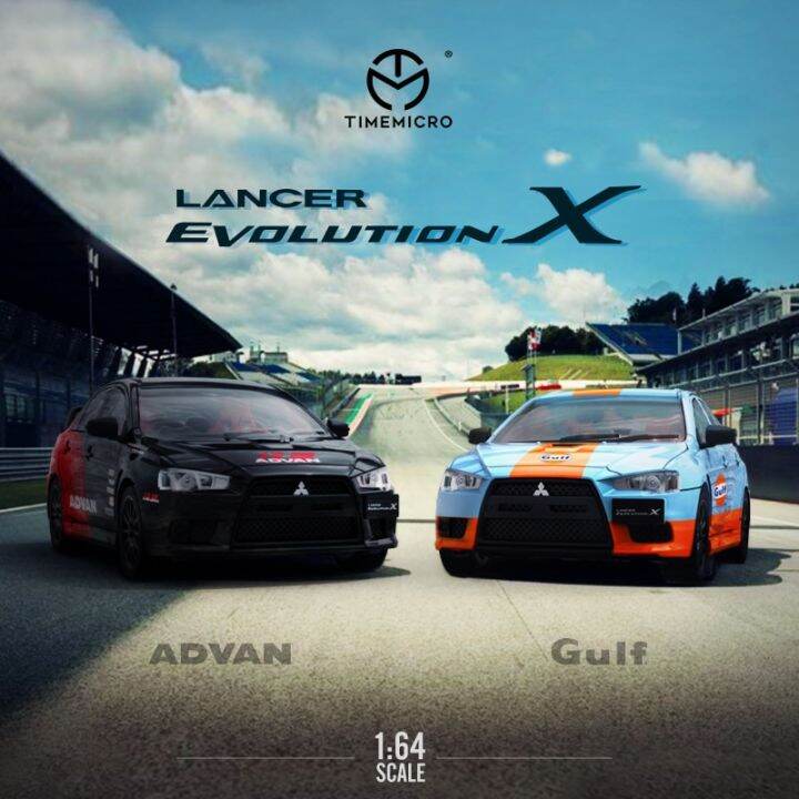 Time Micro 1:64 Lancer EVO 10รถโมเดล Diecast น้ำมัน Advan/gulf | Lazada ...