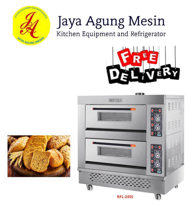 Oven Gas 2 deck 4 loyang GETRA / Mesin Pemanggang Roti RFL-24SS ...