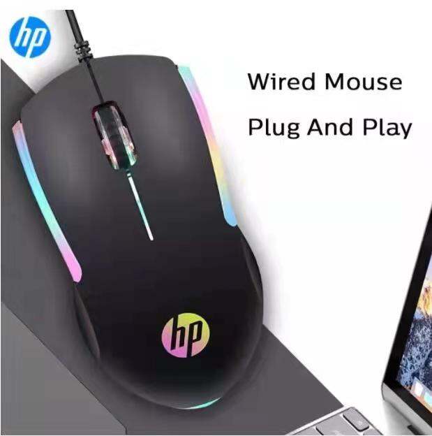 HP M160 Wired Mouse High Performance Optical Gaming Mouse With 7 Colours Rainbow LED mouse ...