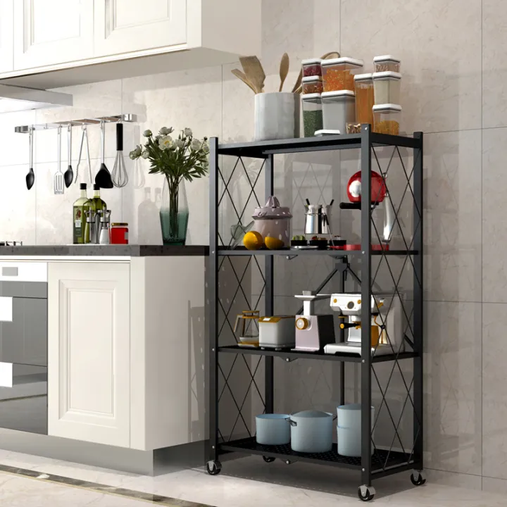 Folding shelf Foldable Racks 3 , 4 , 5 Layers Organizer Shelf , Folding ...