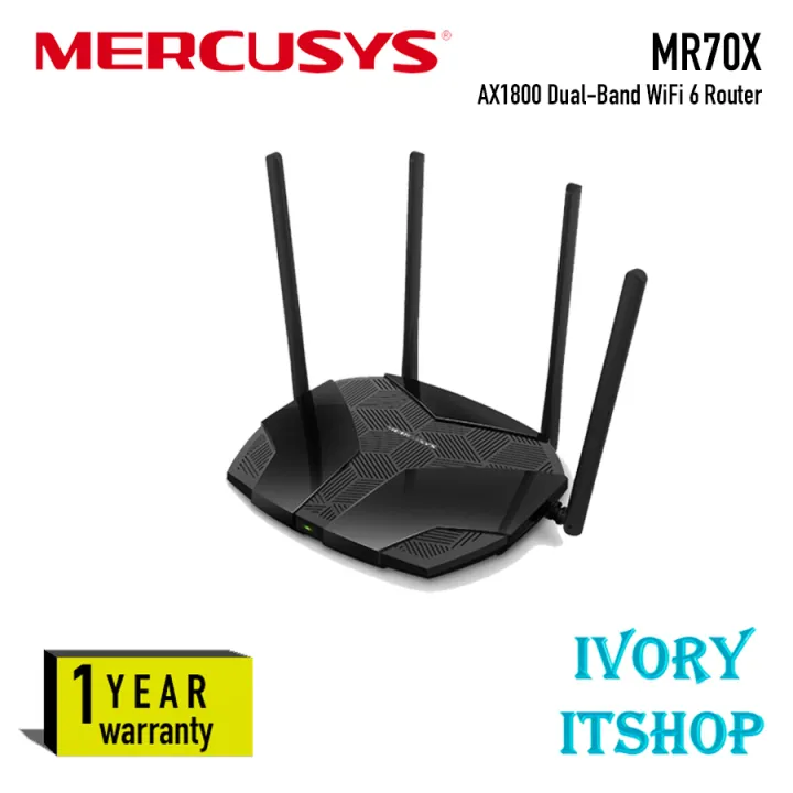 Mercusys MR70X AX1800 WiFi 6 Gigabit Router MR70X/ivoryitshop | Lazada ...