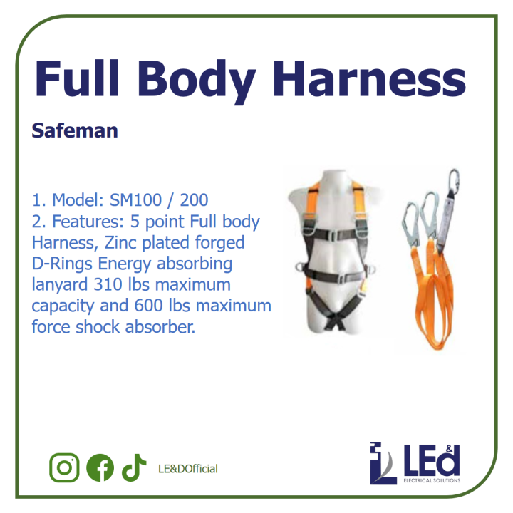 Safeman Full Body Harness (Double Lanyard) | Lazada PH