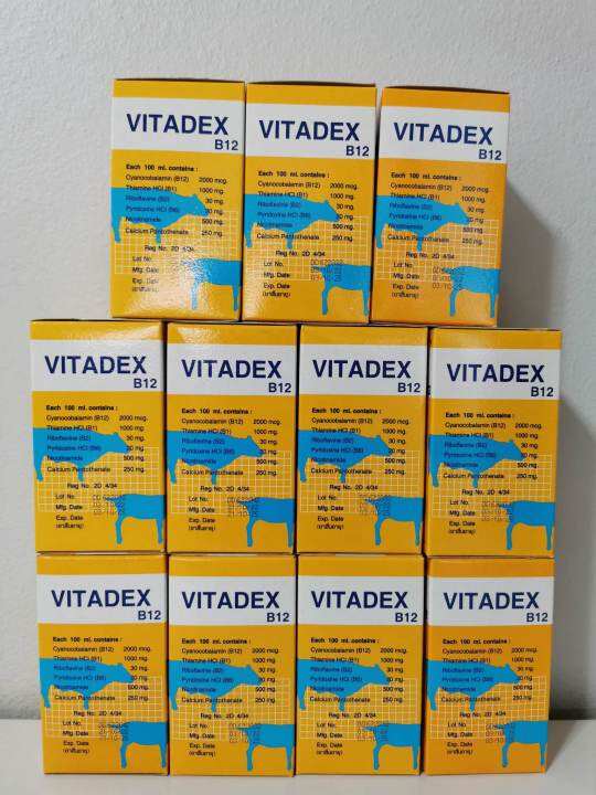 วิตามินB12บำรุงร่างกายสัตว์เลี้ยง Vitadex B12 บำรุงร่างกายสุนัข+แมวที่ ...