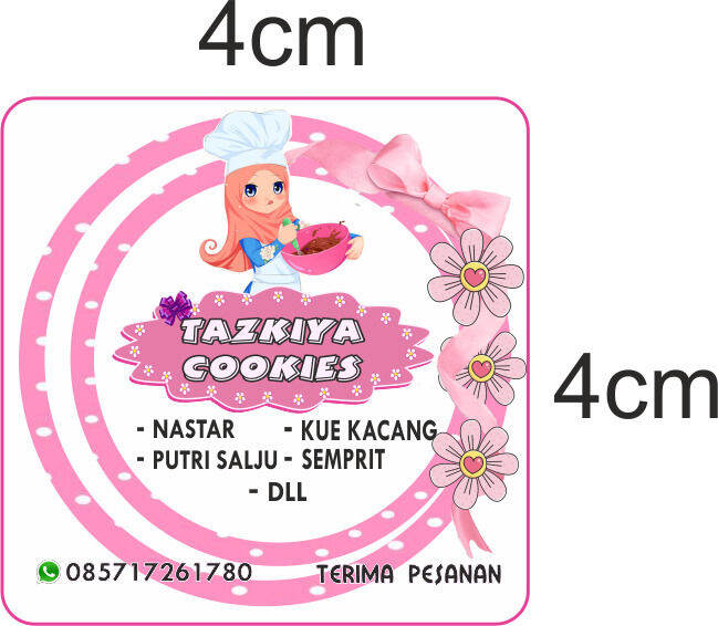 Sticker/ Stiker Label Kue atau Produk untuk Usaha (900 PCS) | Lazada ...
