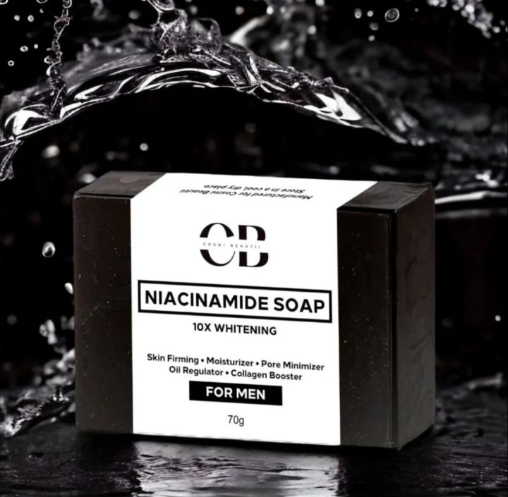 Cb Niacinamide 10x Whitening Soap For Men All Skin Types Oil Control Anti Acne Hydrating Soap