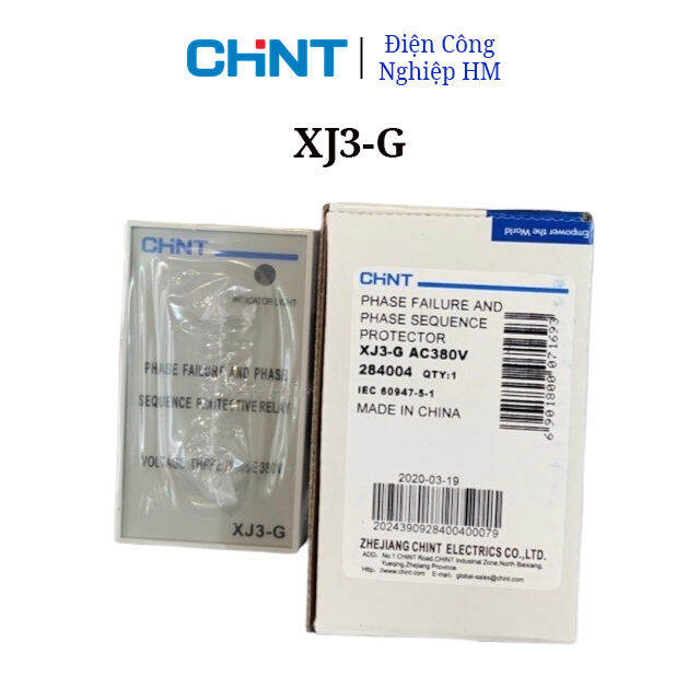 Relay Rơ le bảo vệ điện áp Chint XJ3-G 3 pha 380VAC - Chính Hãng, chống ...