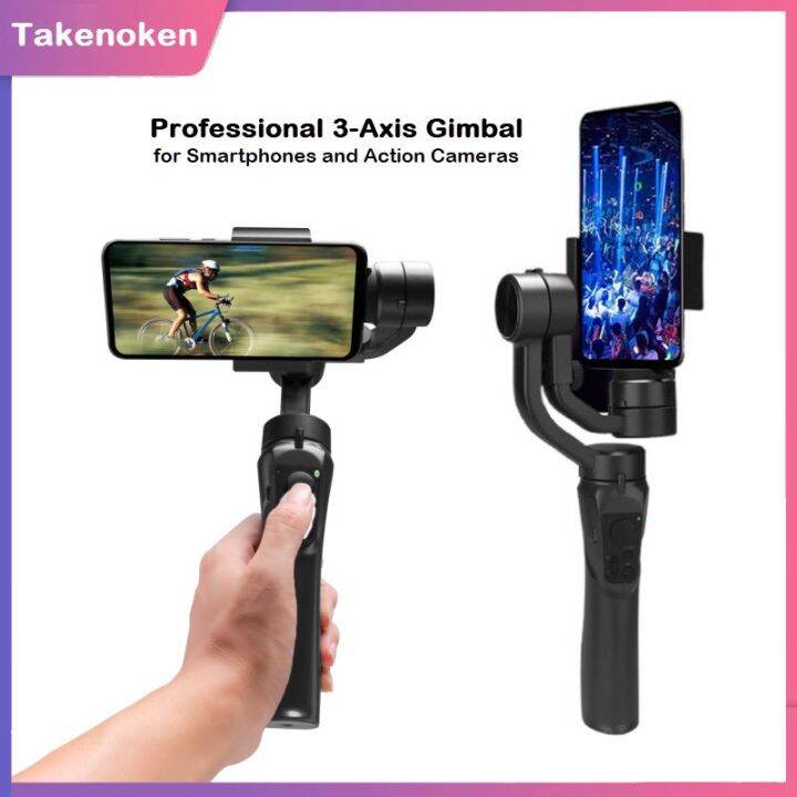 Professional 3-Axis Gimbal Mobile Stabilizer F6 โทรศัพท์มือถือบันทึก ...