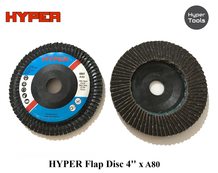HYPER Flap Disc 4" x A40 / A60 / A80 | Lazada