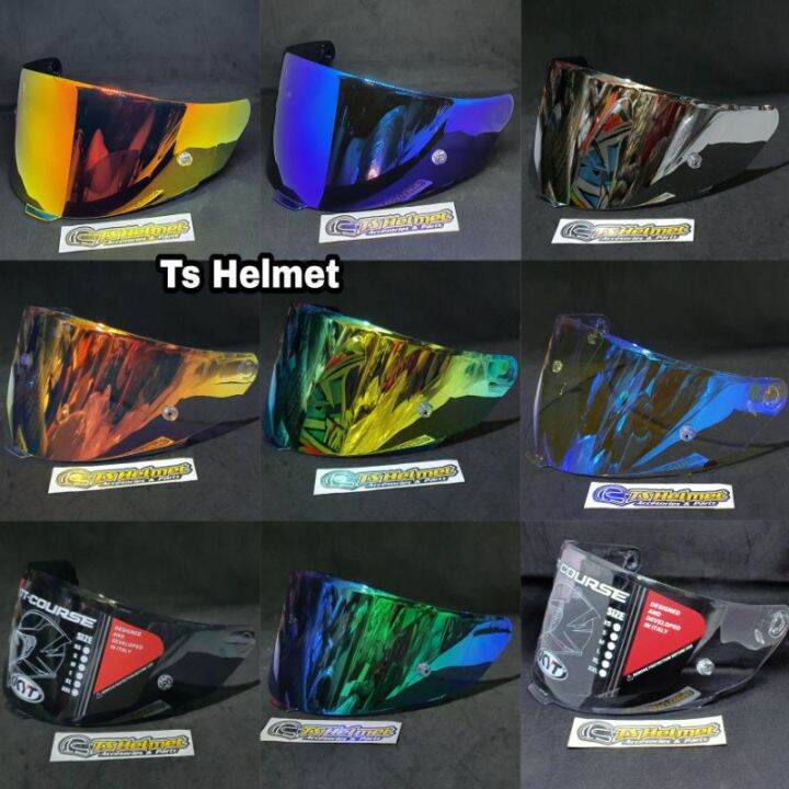 Lens Visor / Kaca helm Original KYT TT COURSE TTC Iridium Dark Smoke ...