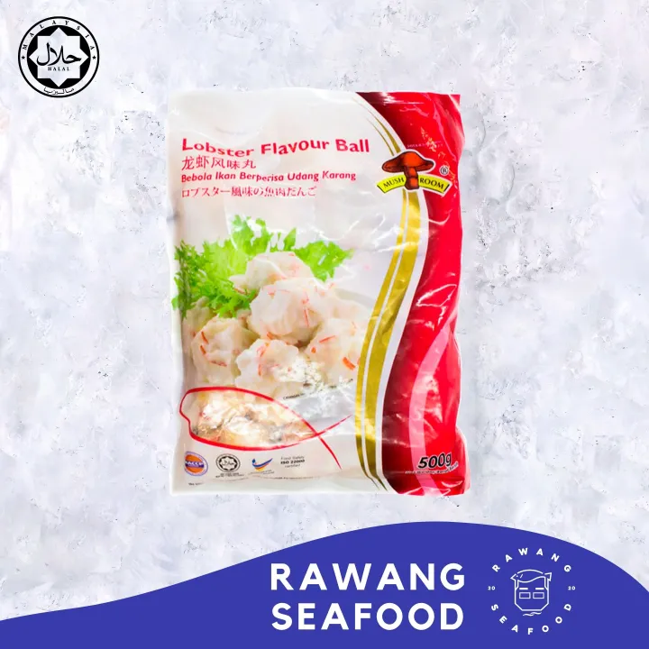 MUSHROOM Lobster Ball 500g Bebola Udang 龙虾丸 Frozen Food Steamboat ...