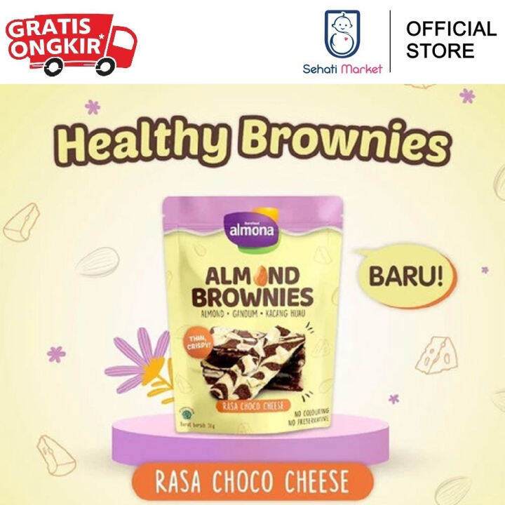 ALMONA ALMOND BROWNIES CHOCO CHEESE 50g | Lazada Indonesia