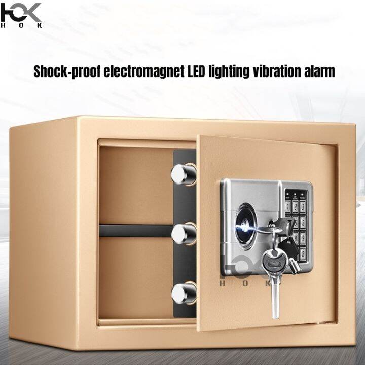 Luxury Digital Depository Cash Fireproof Safe Box Jewelry Home Hotel Lock Keypad Safety Security ...