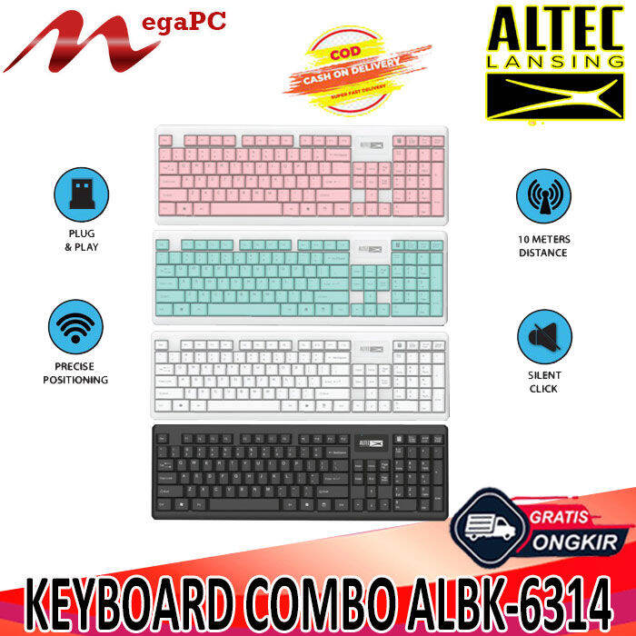 KEYBOARD WIRELESS ALTEC ALBK-6314/KEYBOARD ALTEC LANSING ORI | Lazada ...