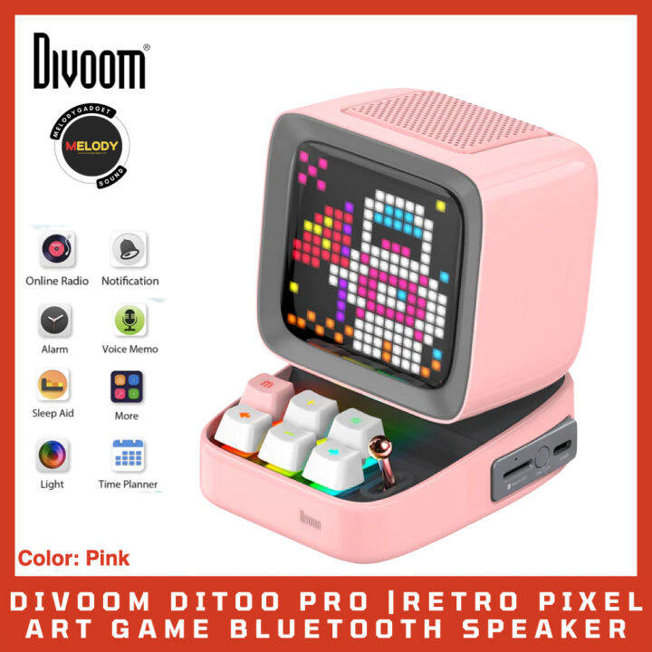Divoom Ditoo Pro |Retro Pixel Art Game Bluetooth Speaker ลำโพงบลูทูธพกพา RGB , Mp3 Micro SD Card ...