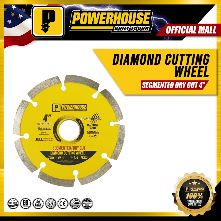 POWERHOUSE RAPTOR SERIES Diamond Cutting Wheel Segmented (Dry) Cut 4 ...