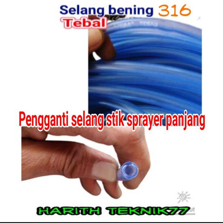 selang bening 316 tebal selang stik sprayer panjang per meter | Lazada ...