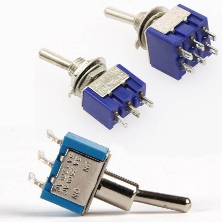 2PCS 6mm Switches Miniature Toggle Switch Single Pole Double Throw Mini ...