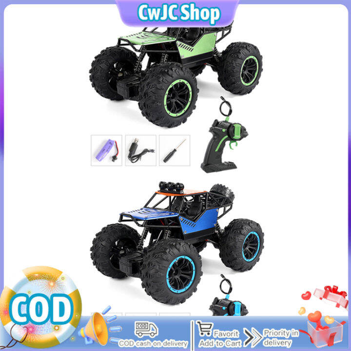 Mobil Remote Control C021พร้อมรถของเล่นทางวิบาก4wd ตีนตะขาบหิน Rc ไฟ 