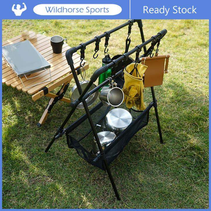 wildhorse Camping Hanging Rack Indoor Outdoor Garage Household Folding ...